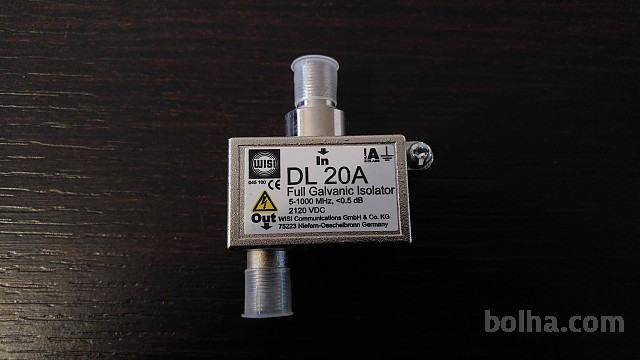 Galvanski ločilnik za CATV WISI DL 20A 5-1000 Mhz 2120 VDC