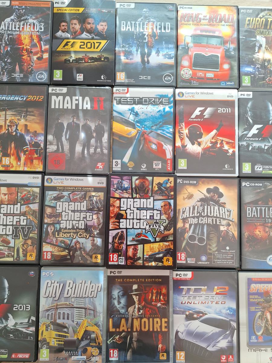 PC igre DVD verzija original, odlično ohranjene, nekatere zapakirane