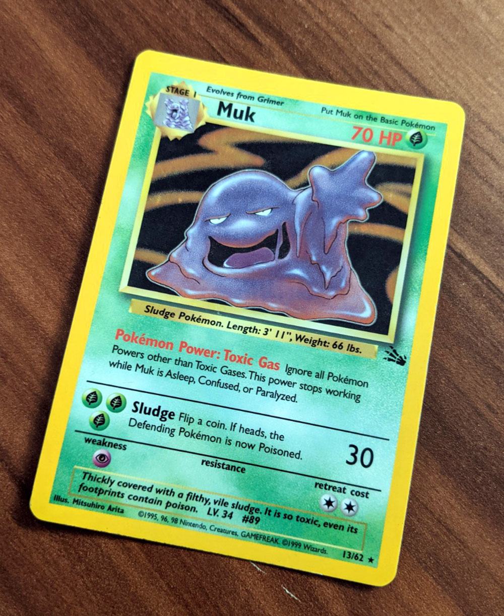 Pokemon TCG, Muk (First Generation) 13/62 Holo