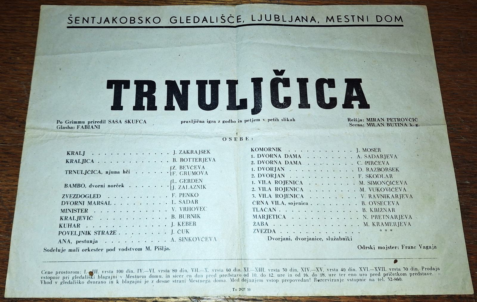 3 letaki za Šentjakobsko gledališče