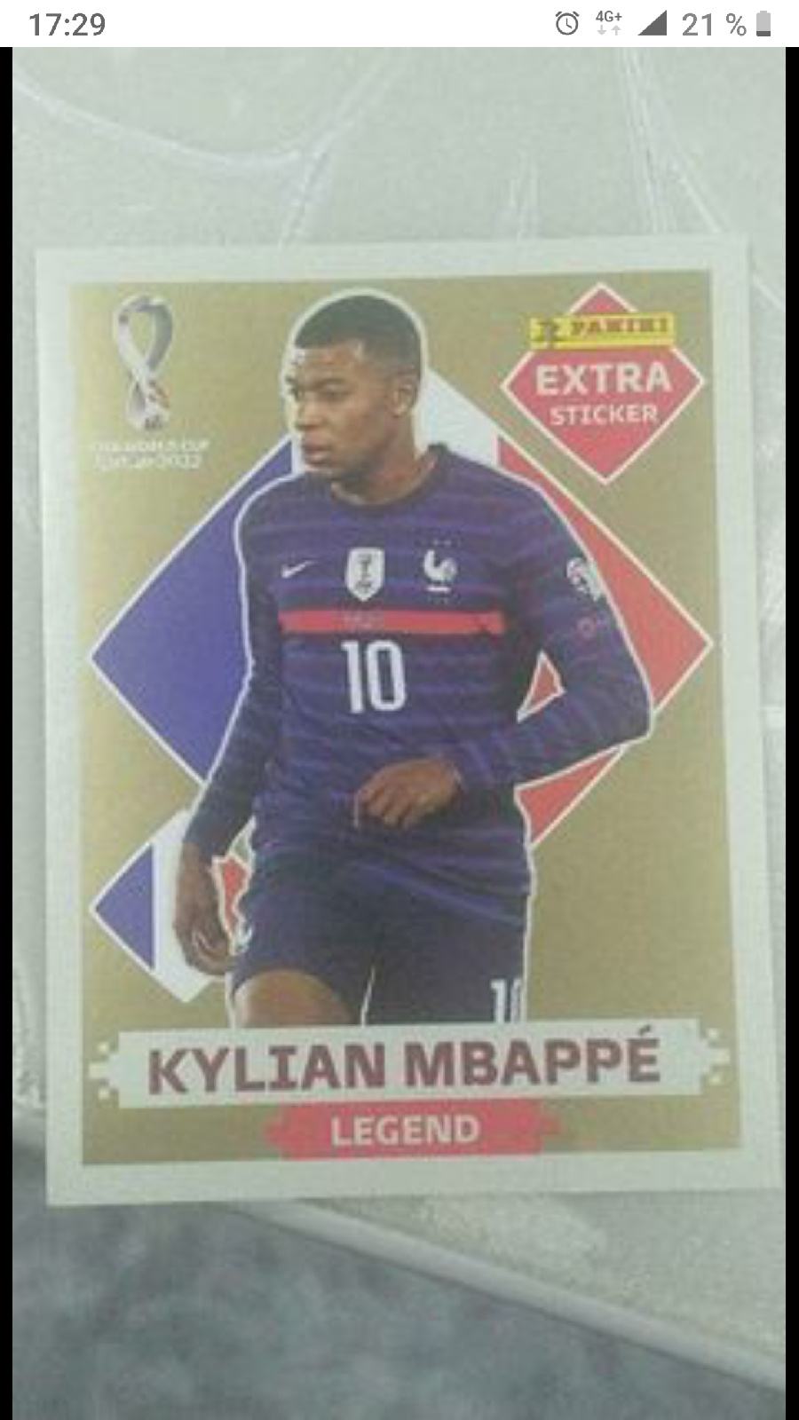 panini extra gold Mbappe