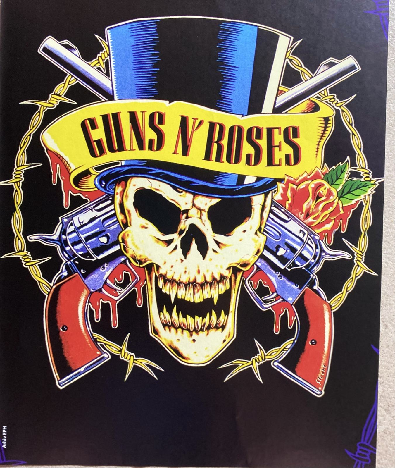 Plakat GUNS N’ ROSES logo / poster žaba - NOVO prodam