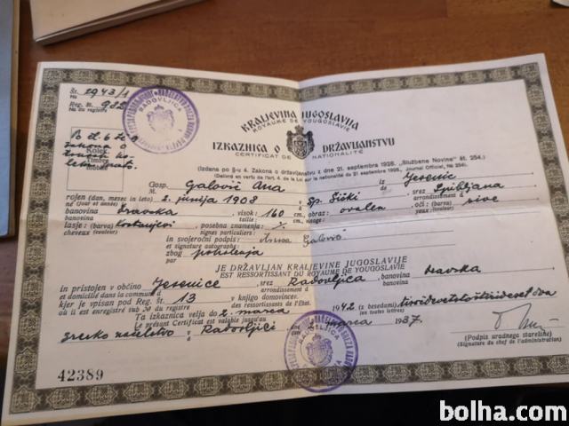 Potrdilo o državljanstvu