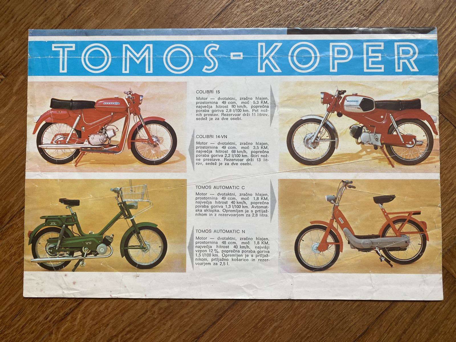 Prodam prospekt Tomos