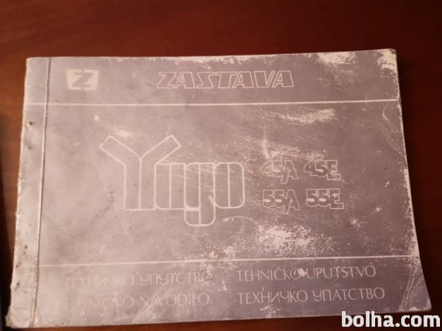 Zastava Yugo 45a 45e 55a 55e Navodila