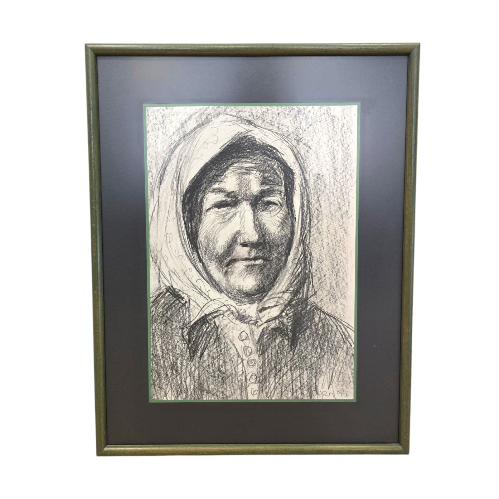 (12777) Stane Jarm; oglje; Starka; 44 cm x 56 cm