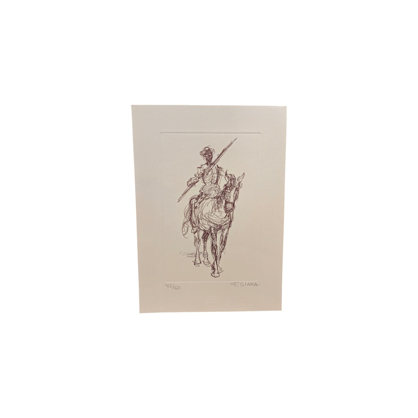 (12903) France Slana - Grafika; Don Kihot; 25 cm x 34 cm