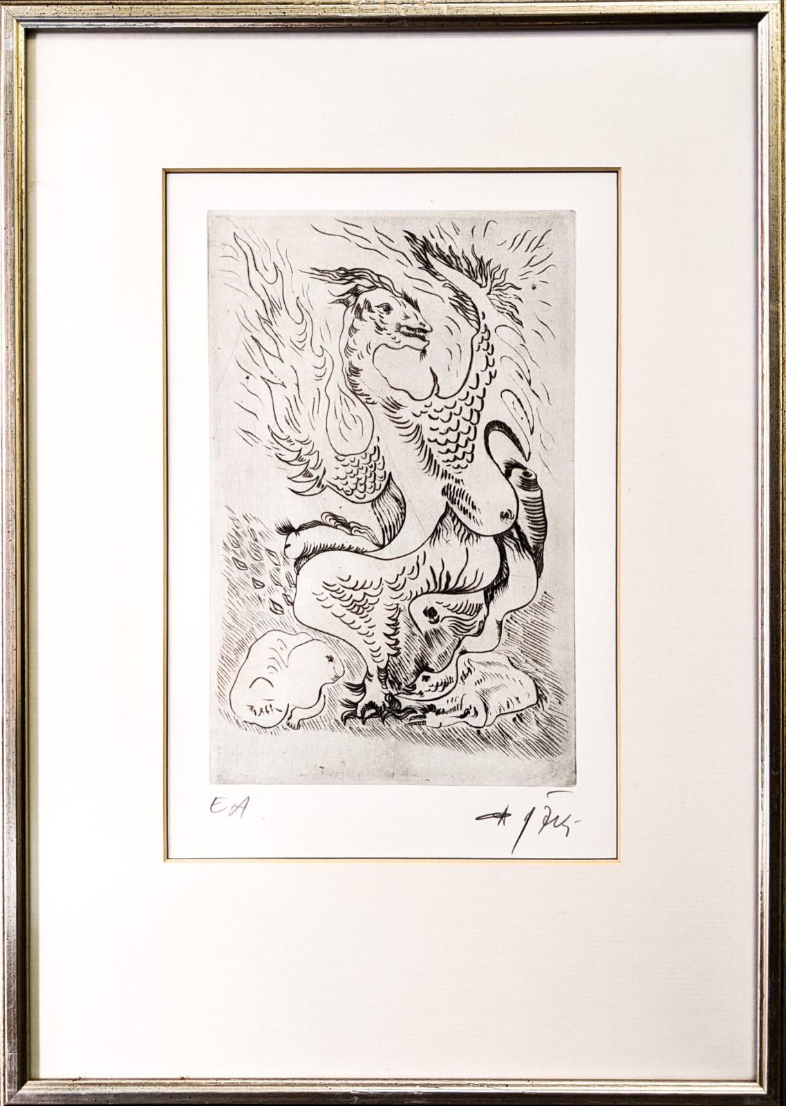 (7828/1) JOŽE HORVAT JAKI Grafika Erotika 37,50cm x 53cm