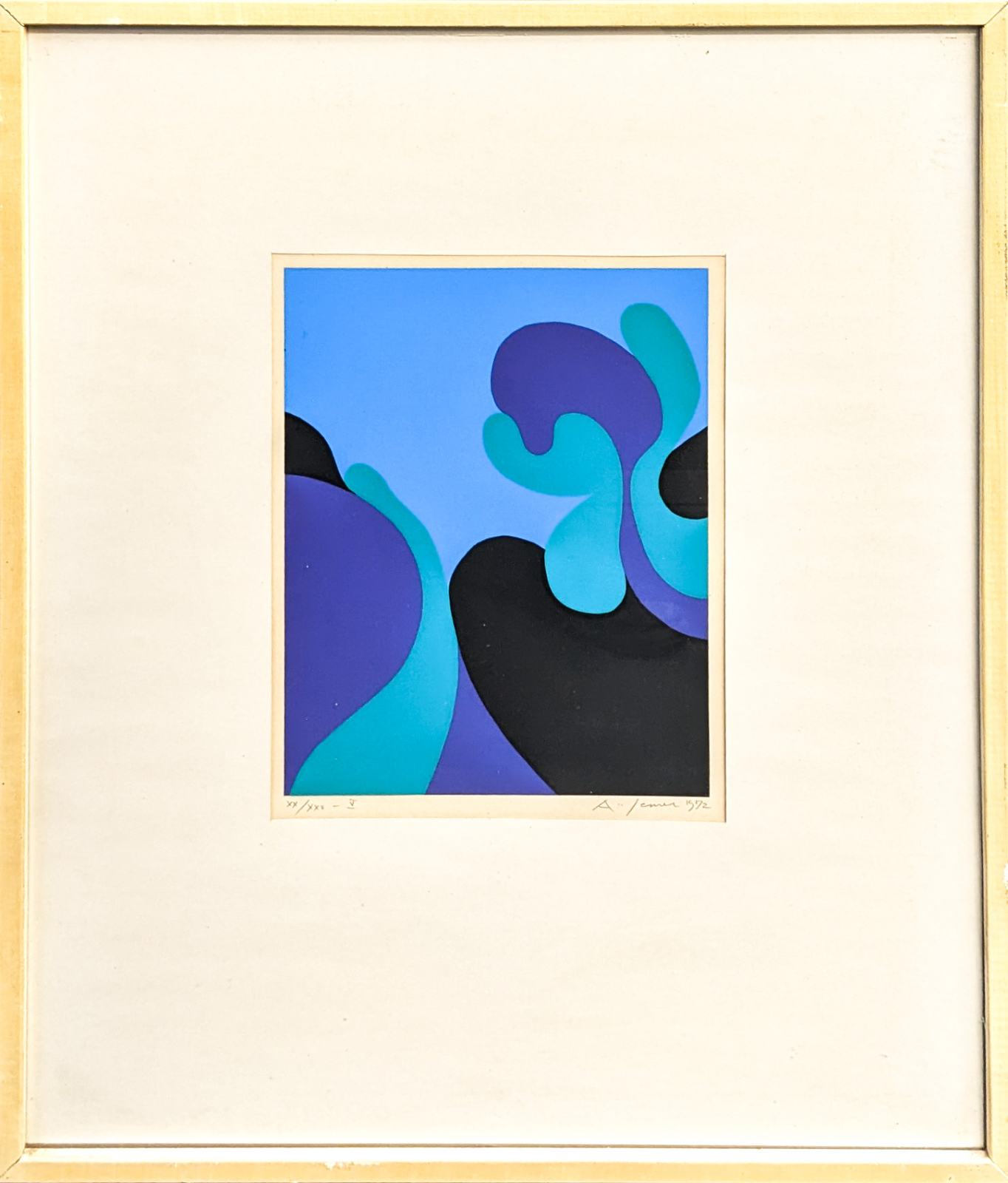 (8683) ANDREJ JEMEC Grafika Abstrakt 48cm x 58cm