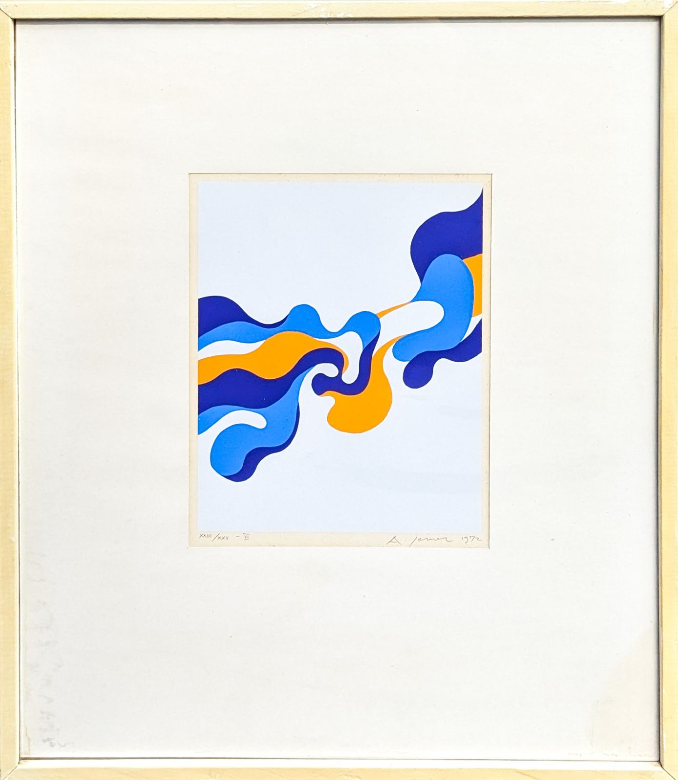 (8683) ANDREJ JEMEC Grafika Abstrakt 48cm x 58cm