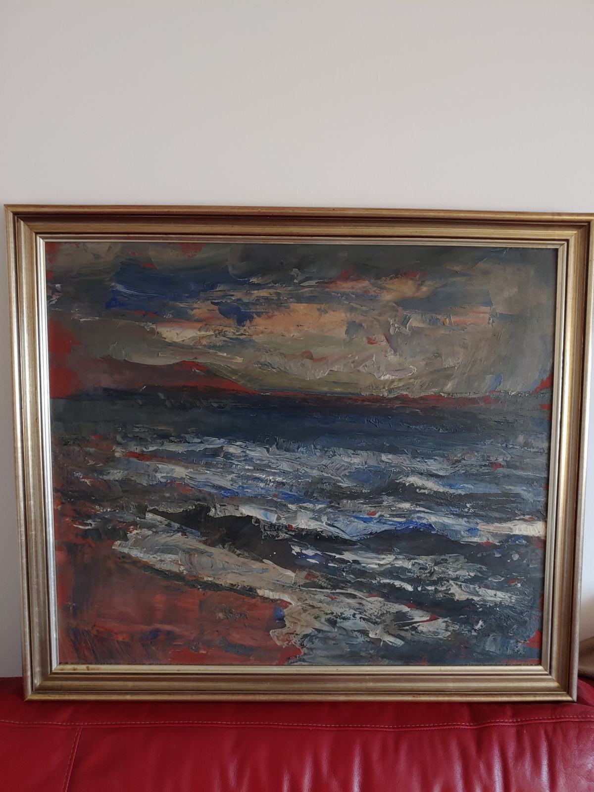 Godec, olje na lesonitu, 60 x 70 cm, obojestranska poslikava