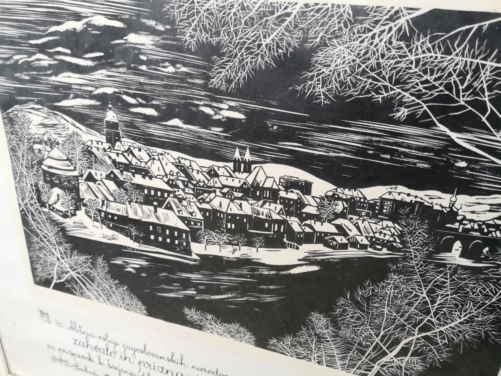Maribor grafika Bojan Golja,slikar,ca 48x42cm