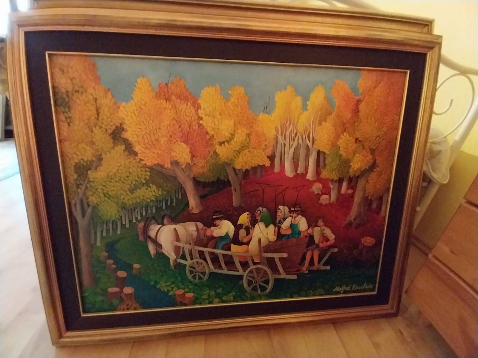 Olja na platnu, grafike in stari uokvirjeni printi