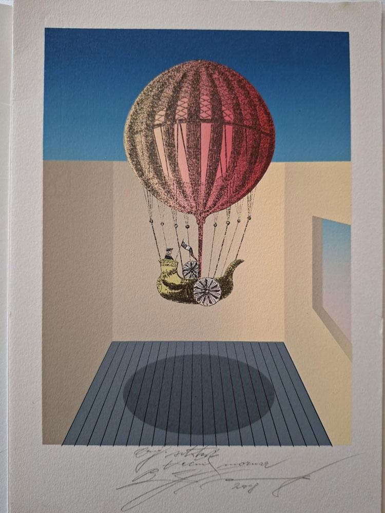 Rudolf Španzel, grafika na papirju - Večni mornar, l. 2008