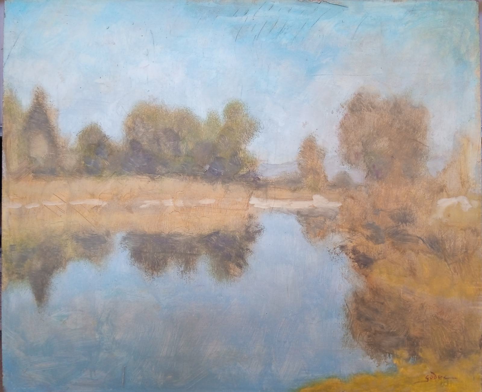Slika France Godec 60x50cm, olje na les, Ljubljana