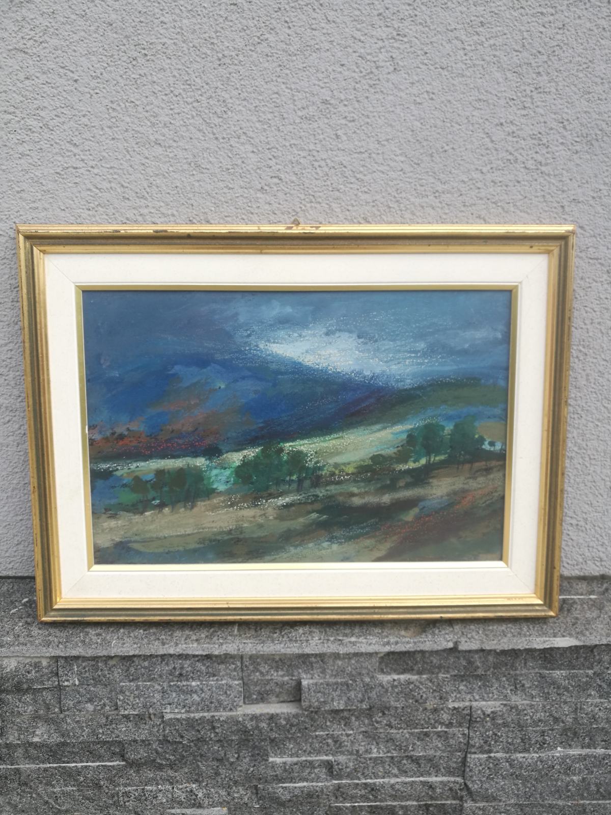 Lepa okvirjena slika pokrajine