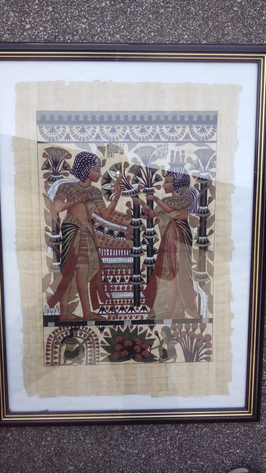 slika v okvirju papirus 75cm x 56cm