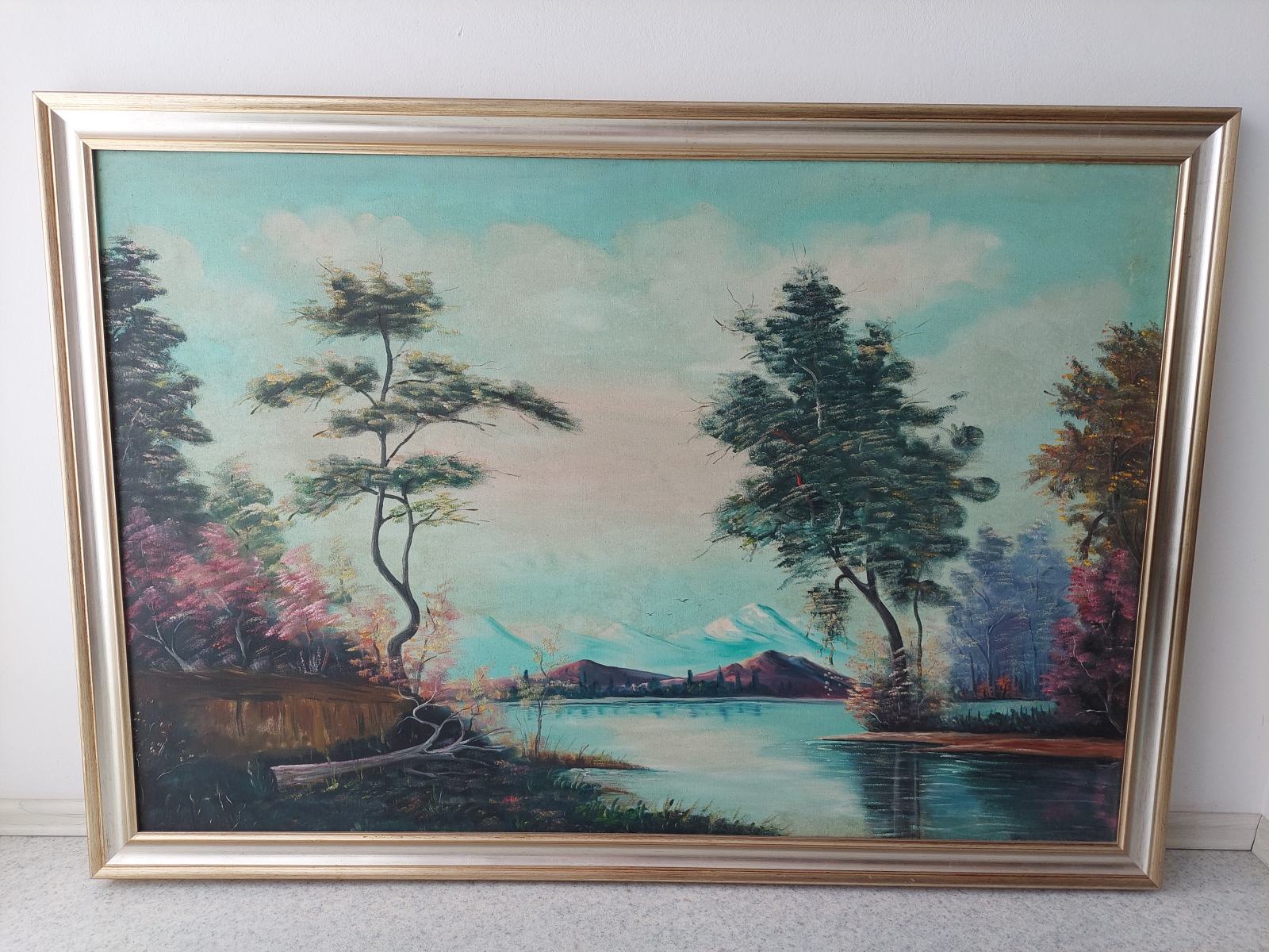 STARA VELIKA SLIKA NA PLATNU,PRIZNANEGA AVSTRIJSKEGA SLIKARJA A.M