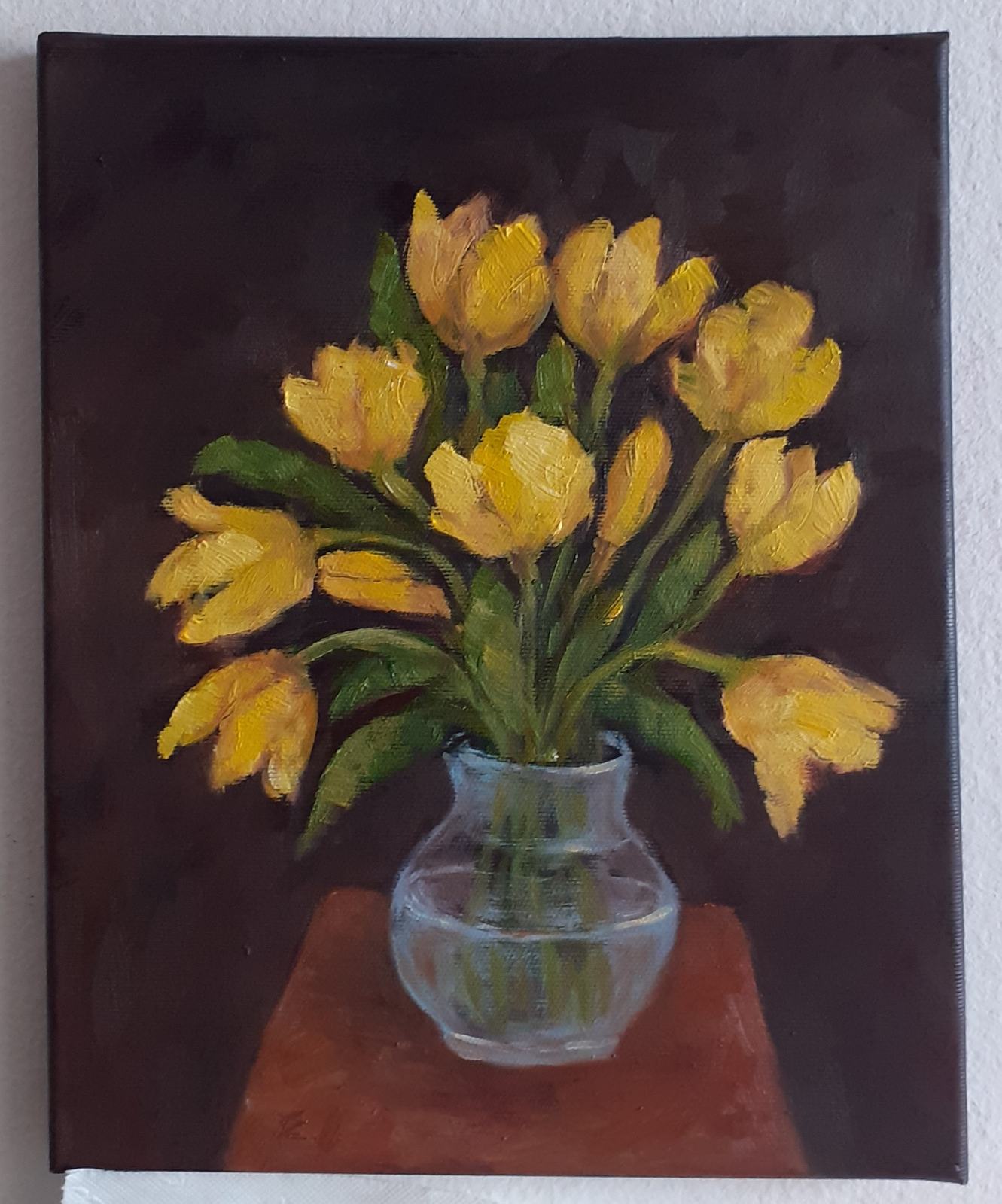 Umetniška slika Tihožitje/Šopek/Cvetje/Tulipani v vazi