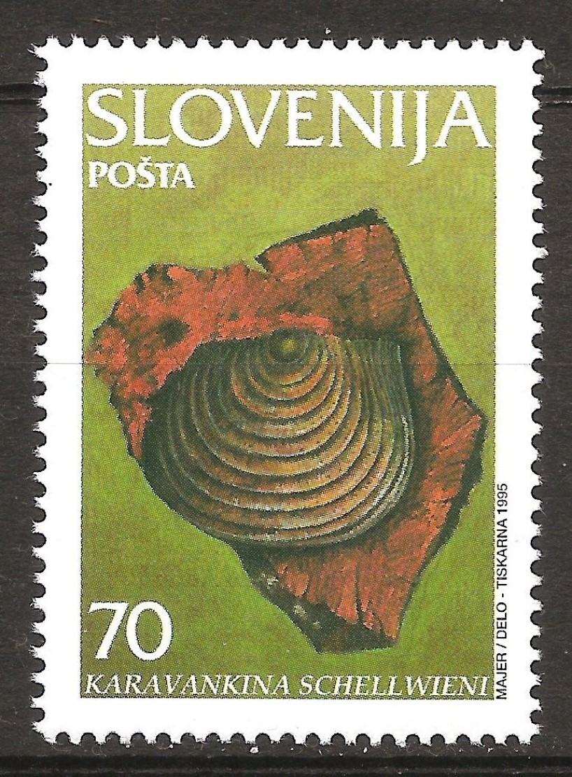 SLOVENIJA leto 1995 - FOSILI / MINERALI