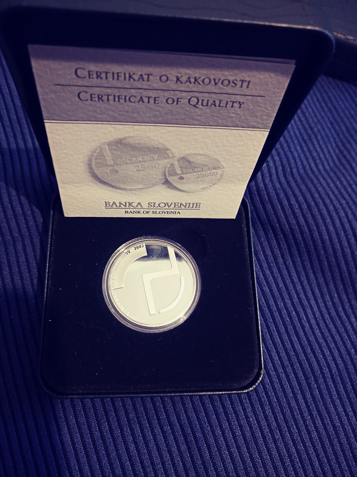 Srebrnik 2500 tolarjev 2003 Leto invalidov