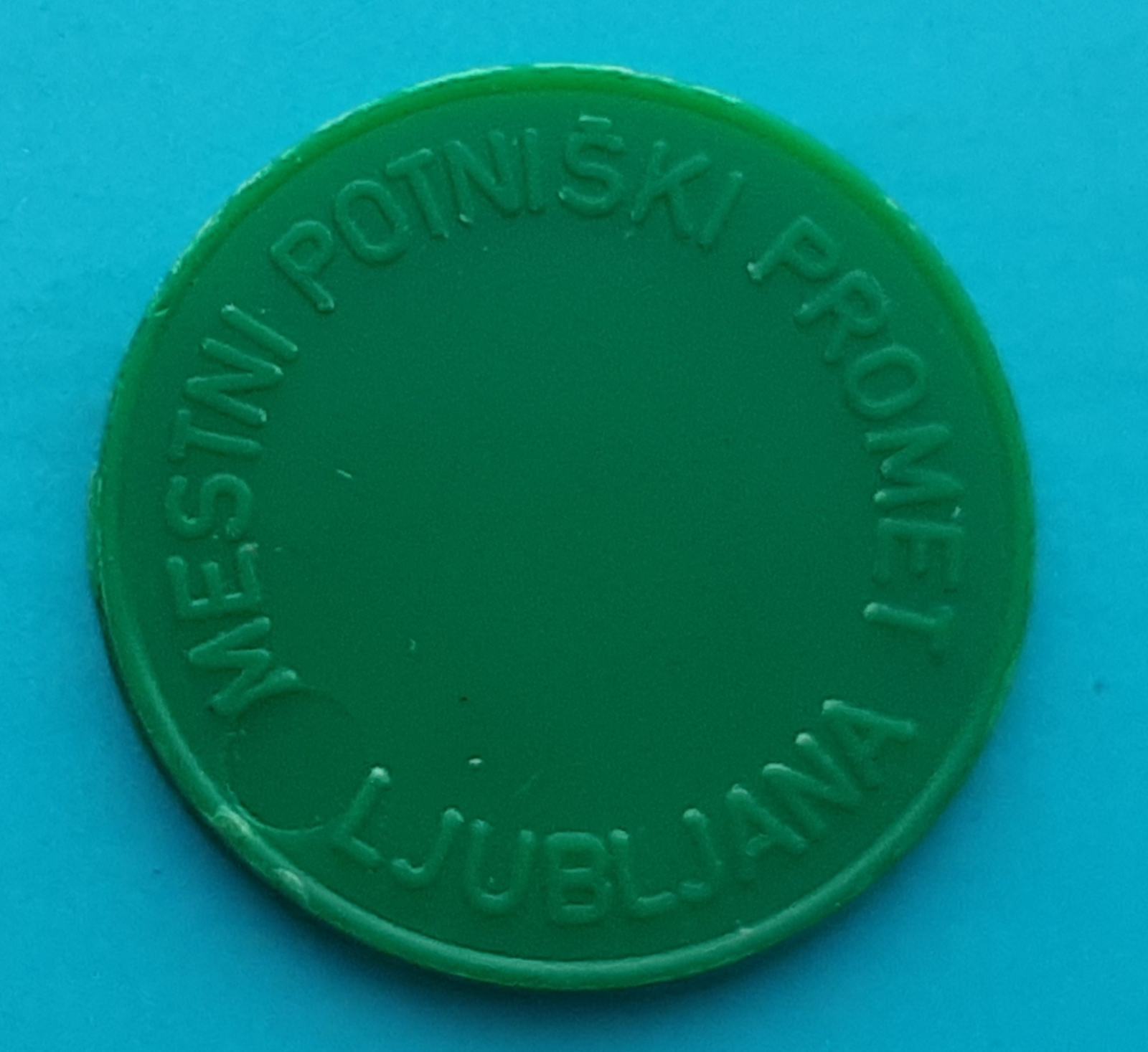 Žeton Mestni potniški promet Ljubljana Mandić SL200/15 Potniški zelen