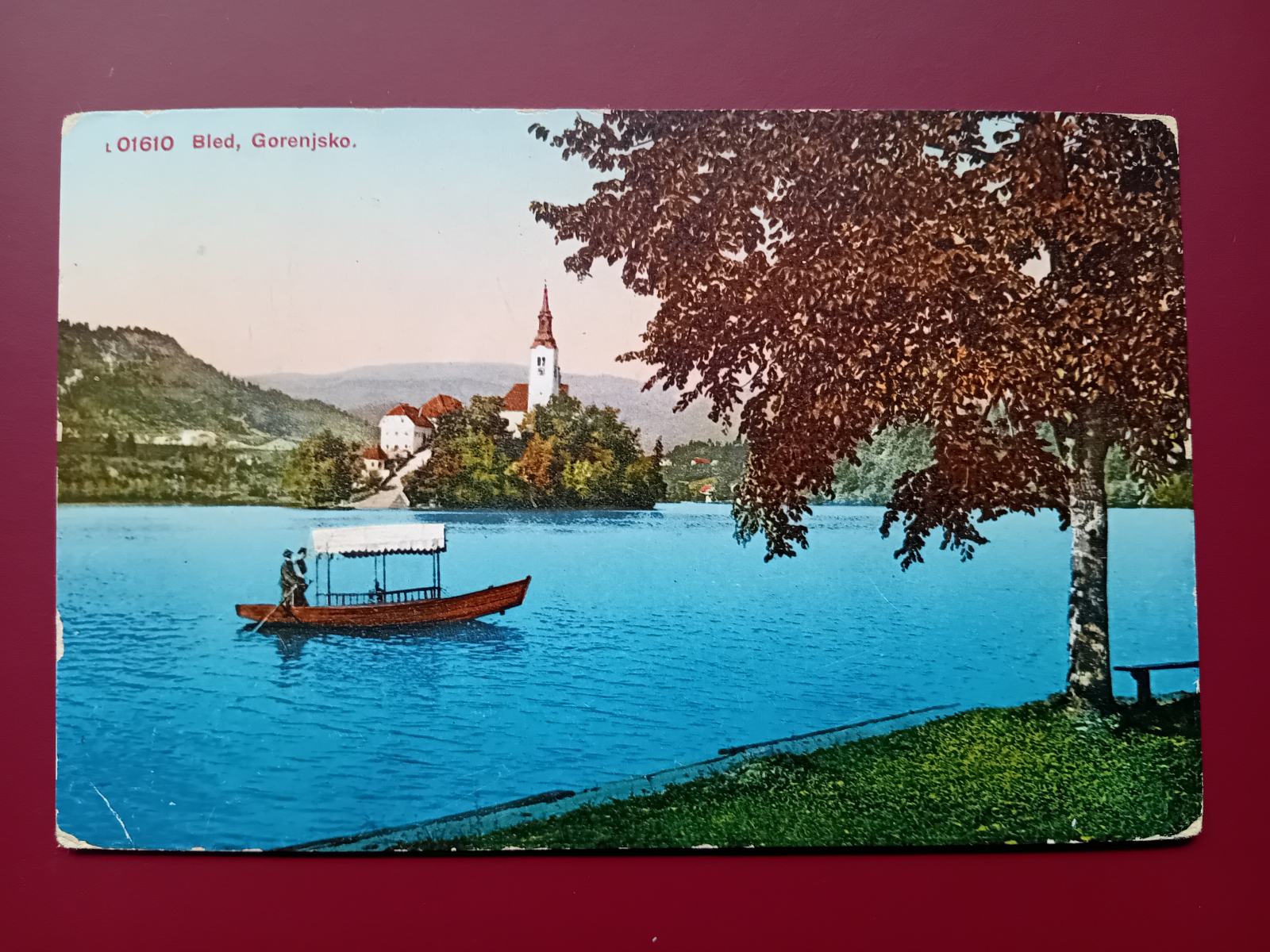 BLED GORENJSKA PLETNA NA JEZERU 1912 STARA RAZGLEDNICA