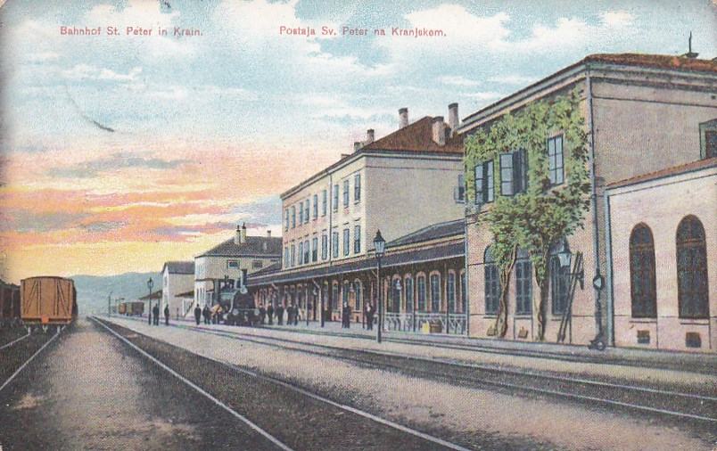 SVETI PETER NA KRANJSKEM 1907 - Kolodvor