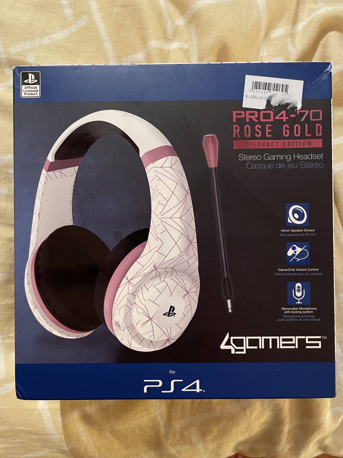 Slušalke 4GAMERS PS4 Rose-Gold