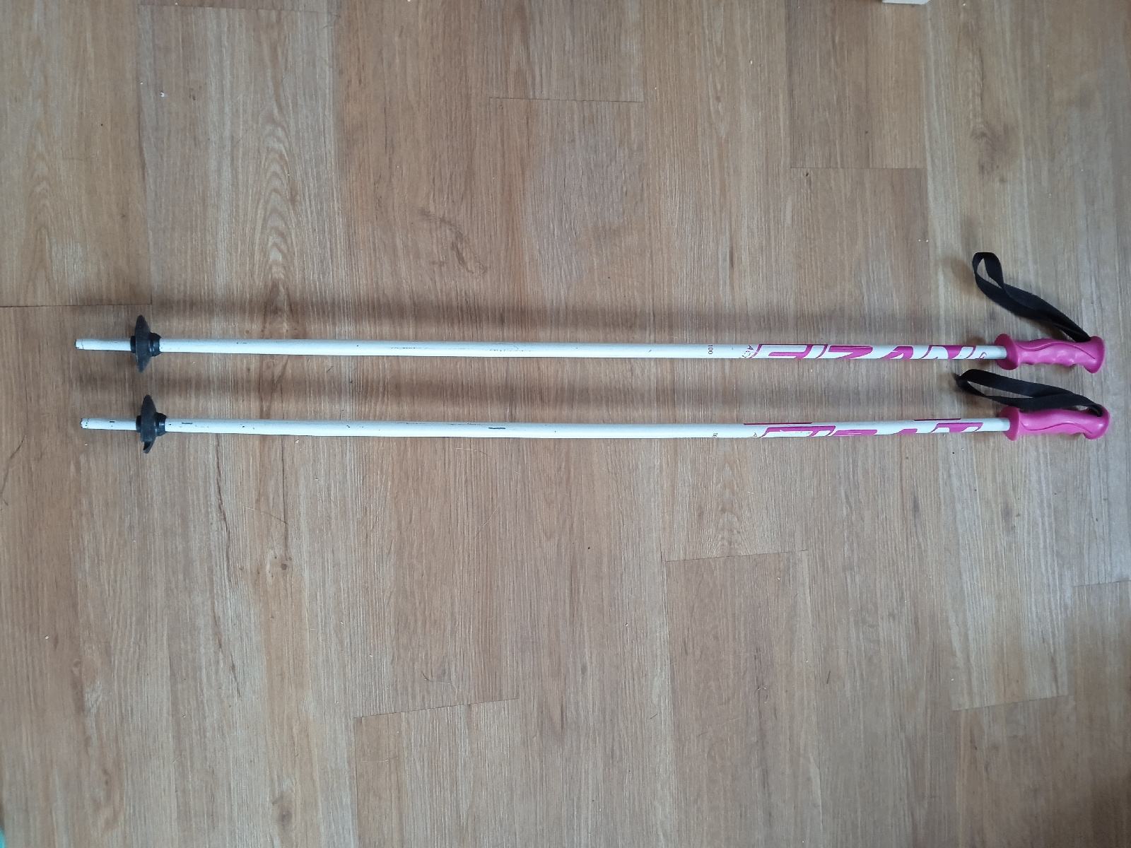 Otroške dekliške smučarske palice 100 cm