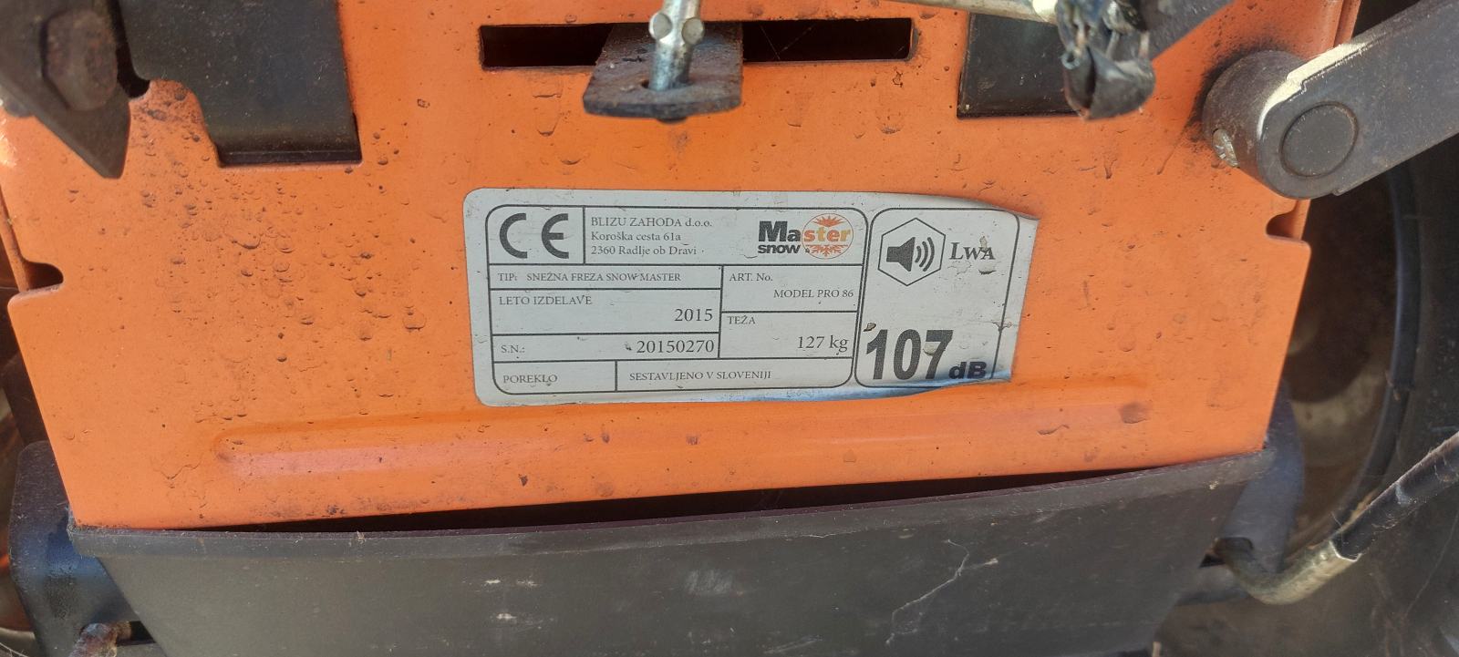 Snežna freza snow master - prodam