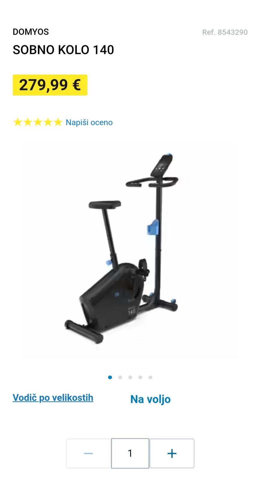 Sobno kolo (Decathlon, Domyos 140)