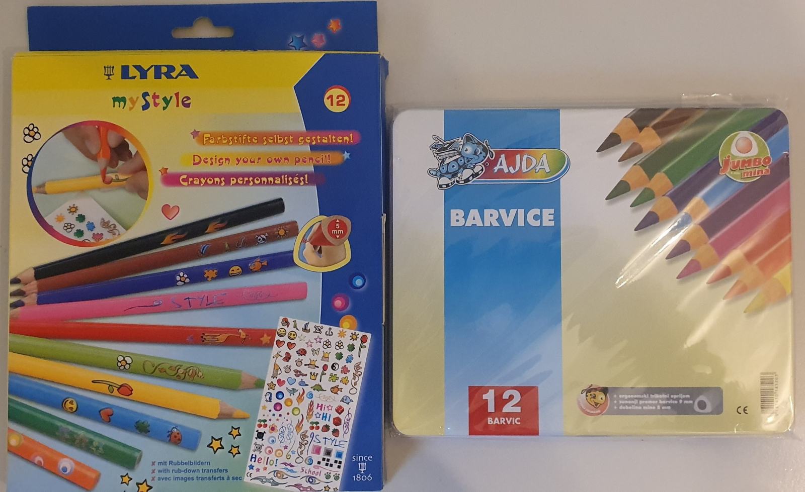 Barvice Jolly, Ajda JUMBO, Lyra JUMBO, United Office, NOVE nerabljene