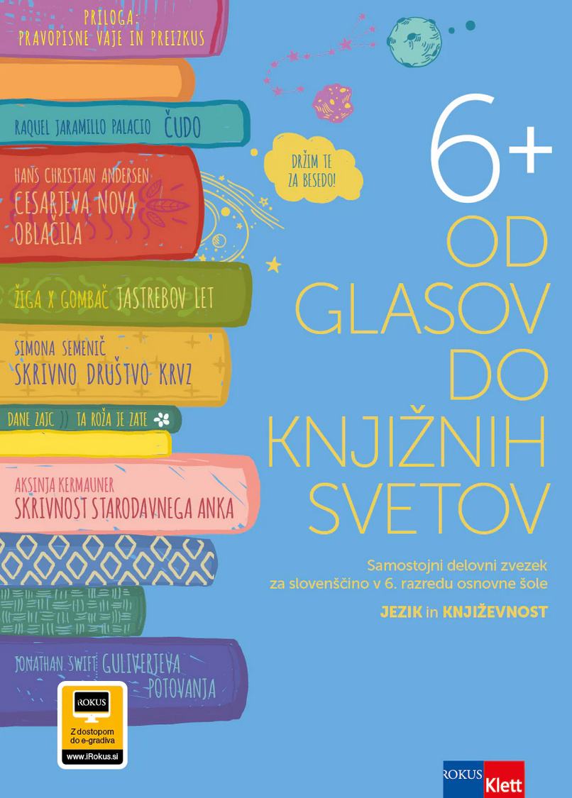 Od glasov do knjižnih svetov 6, delovni zvezek za slovenščino