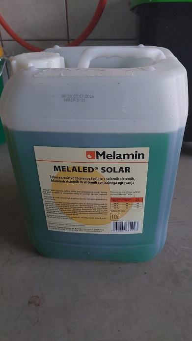 Solarno tekočino MELALED SOLAR za solarne sisteme proti zmrzovanju pr