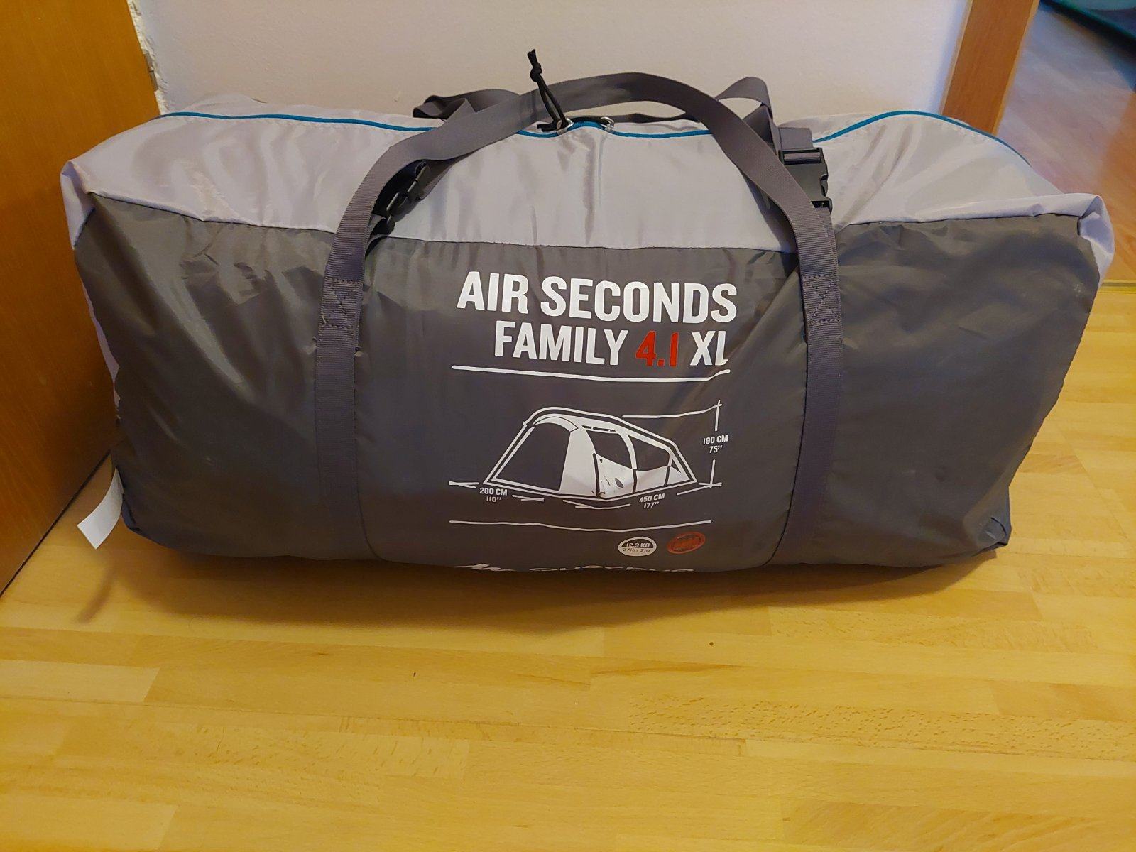 NAPIHLJIV ŠOTOR QUECHUA ZA KAMPIRANJE ZA 4 OSEBE AIR SECONDS 4.1 XL