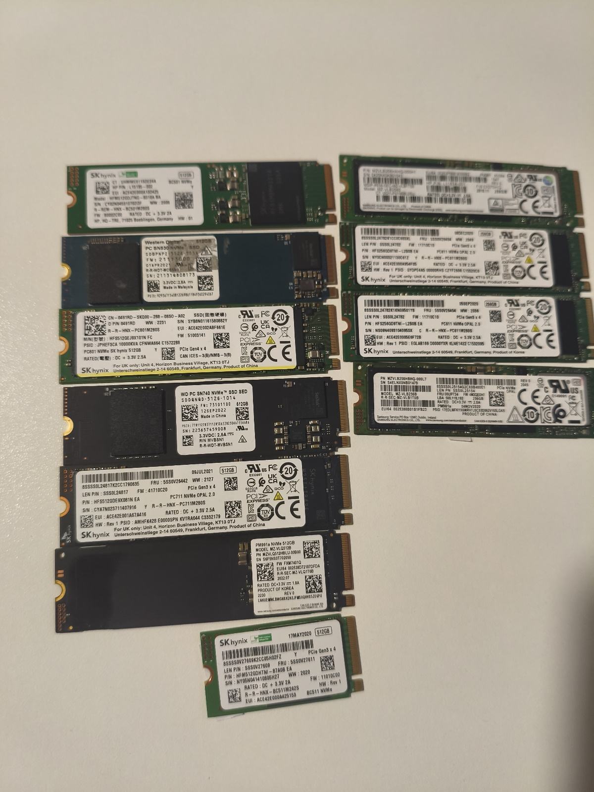 NVMe 100% zdravje SSD Diski 512-256