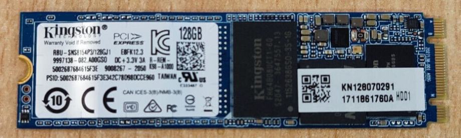 Nvme SSD disk 256GB Kingston 2080