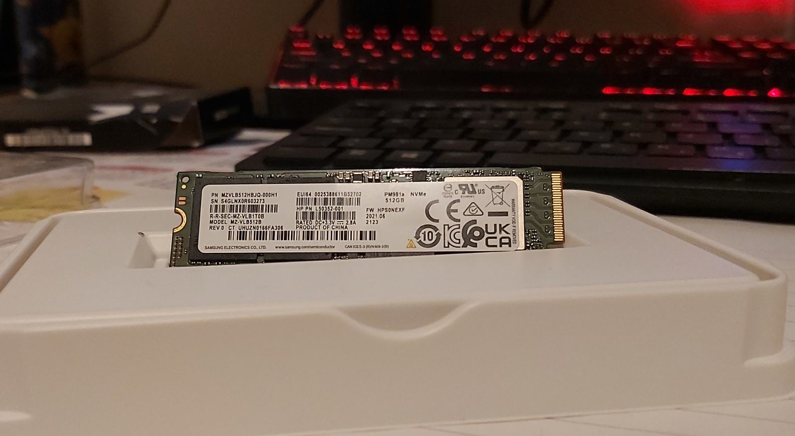 Samsung SSD 512 GB PM981a NVME m.2