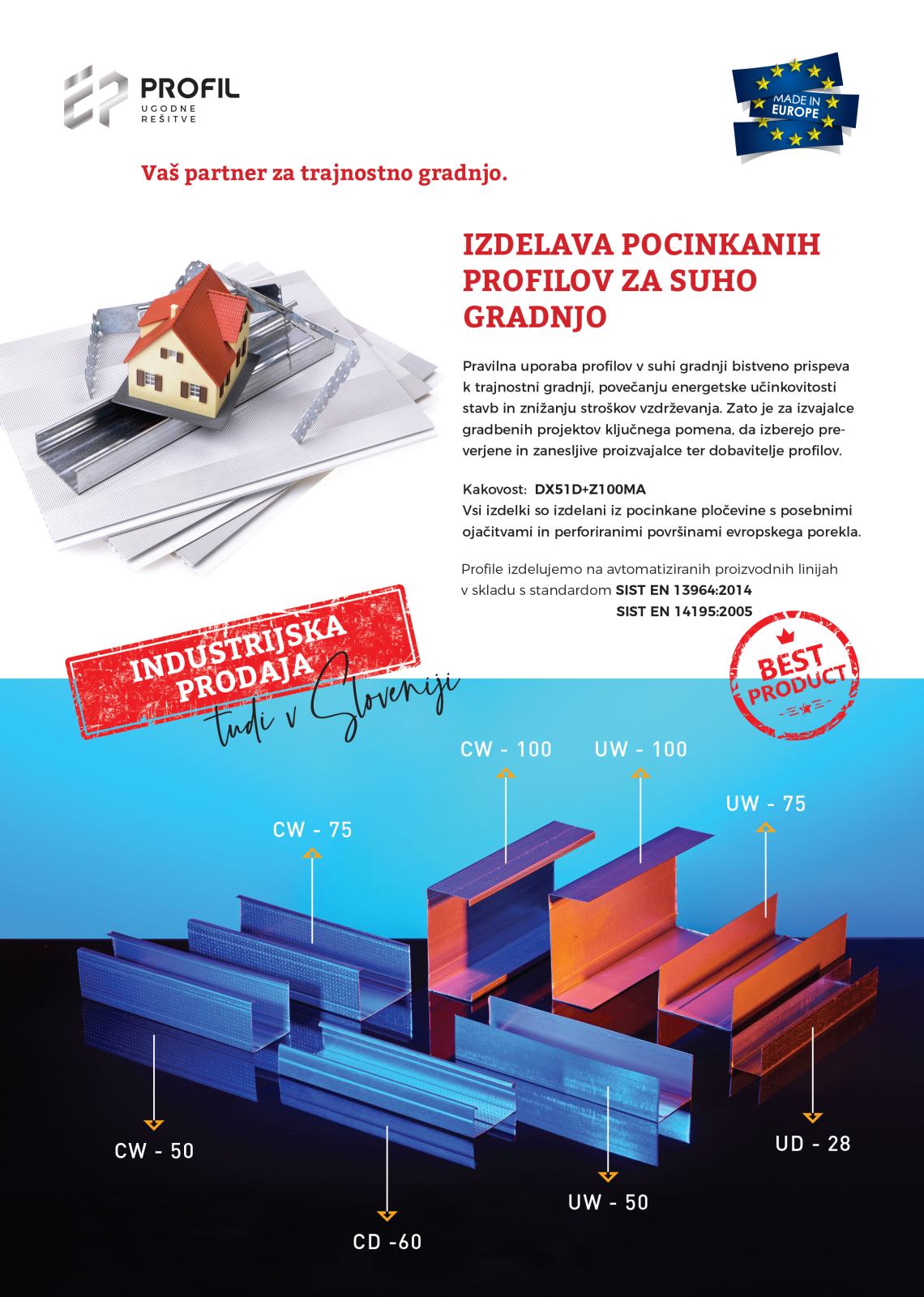 UD CD UW CW profili za suhomontažo