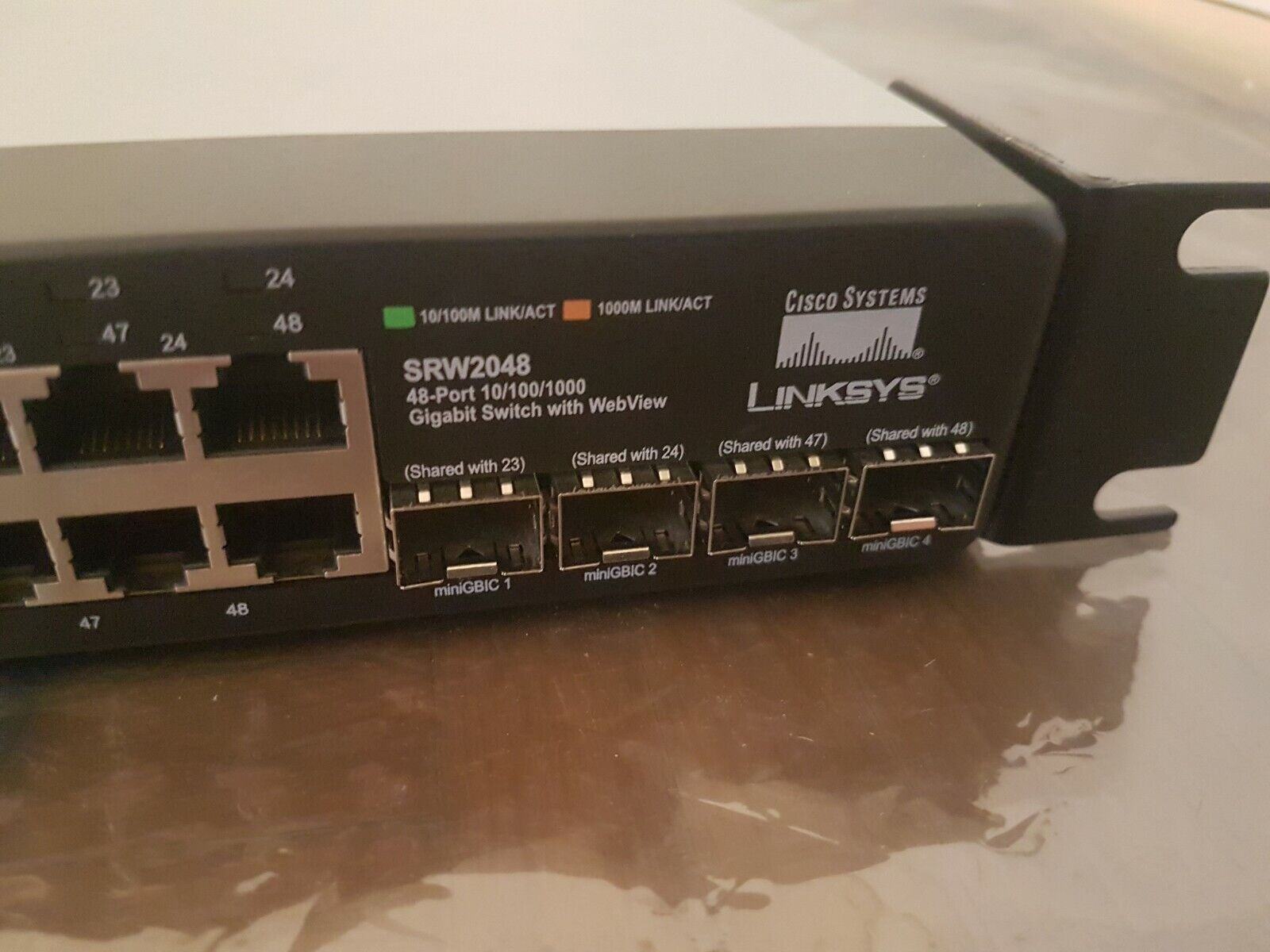 Linksys SRW2048 48 Port Gigabit 4 Port SFP Switch