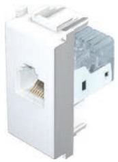 TEM ČATEŽ MODUL VTIČNICA CAT5e KS RJ45 8/8 BELA KM37PW