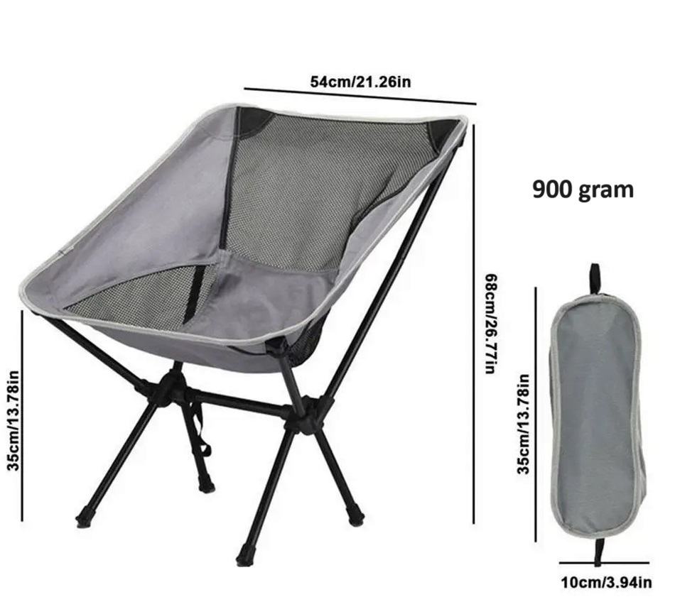 900 gram zložljiv stol ultralight za kamping