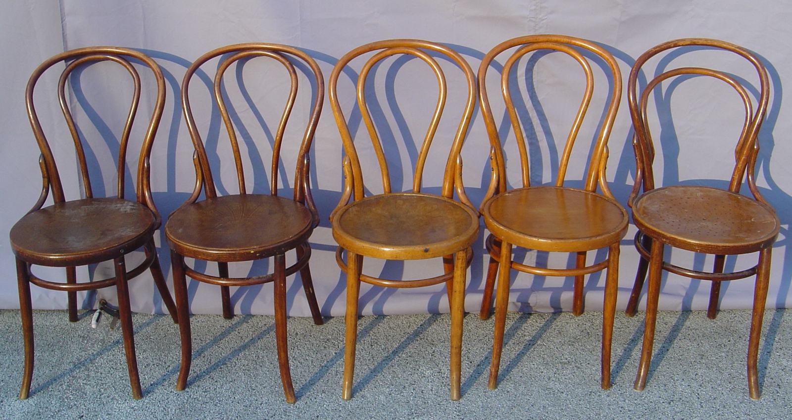 5x ORIGINAL THONET STOLI, STARINSKI MASIVEN BUKOV RETRO STOL TONET