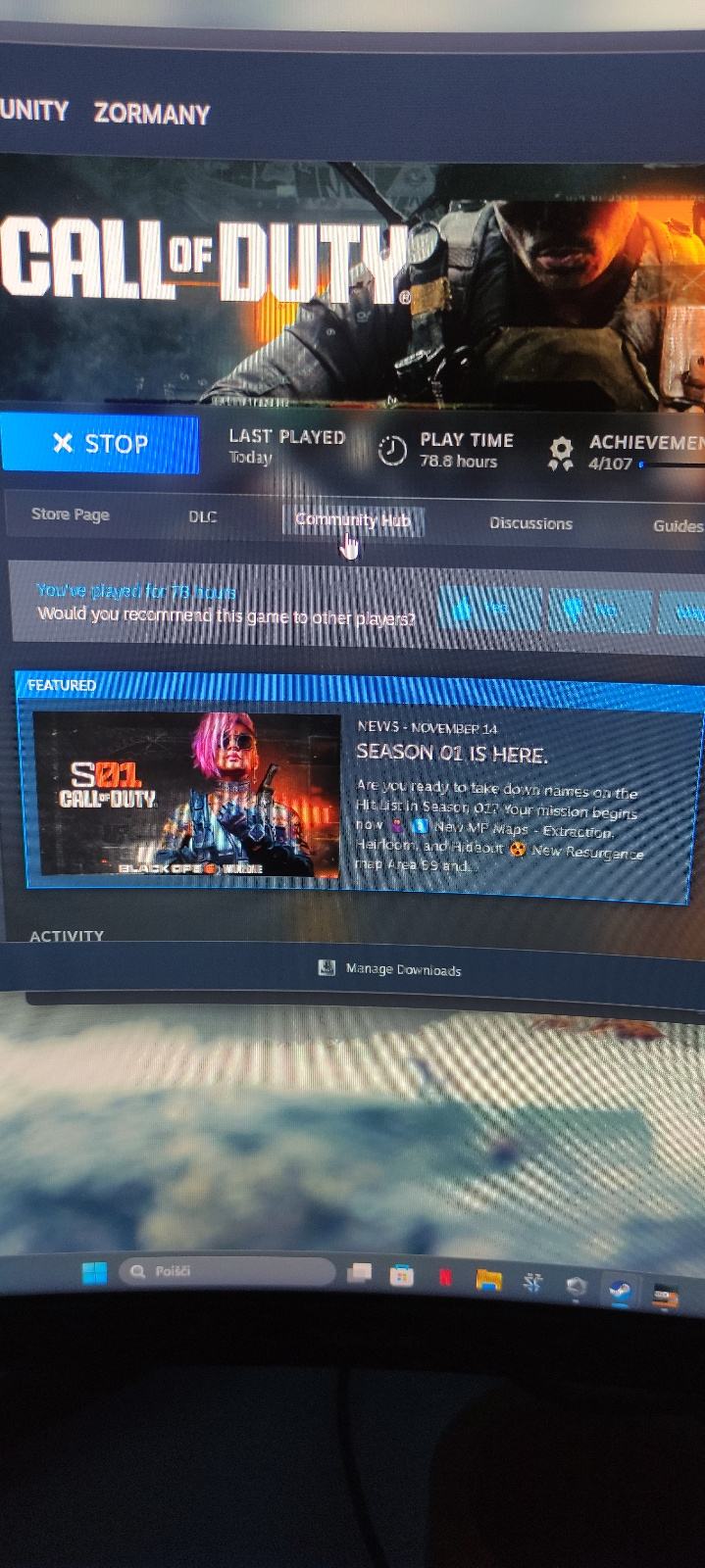 prodam steam racun na kateri je çall of duty bo6