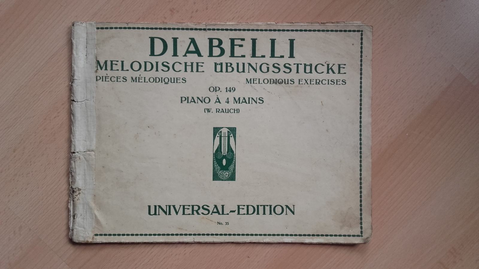 GLASBA-NOTE.DIABELLI-MELODISCHE UBUNGSSTUCKE.PIANO A 4 MAINS(W.RAUCH)