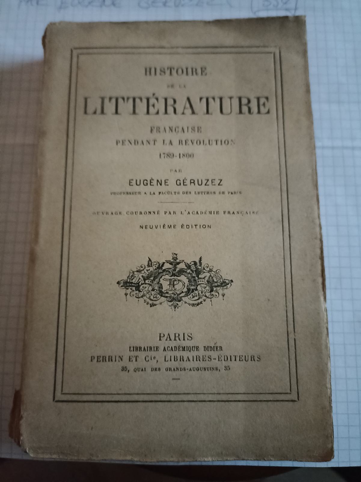 Histoire de la litterature francaise
