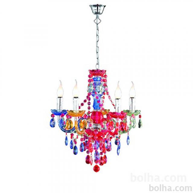 Nov lestenec luster + 5 varčnih žarnic E14 - ugodno!