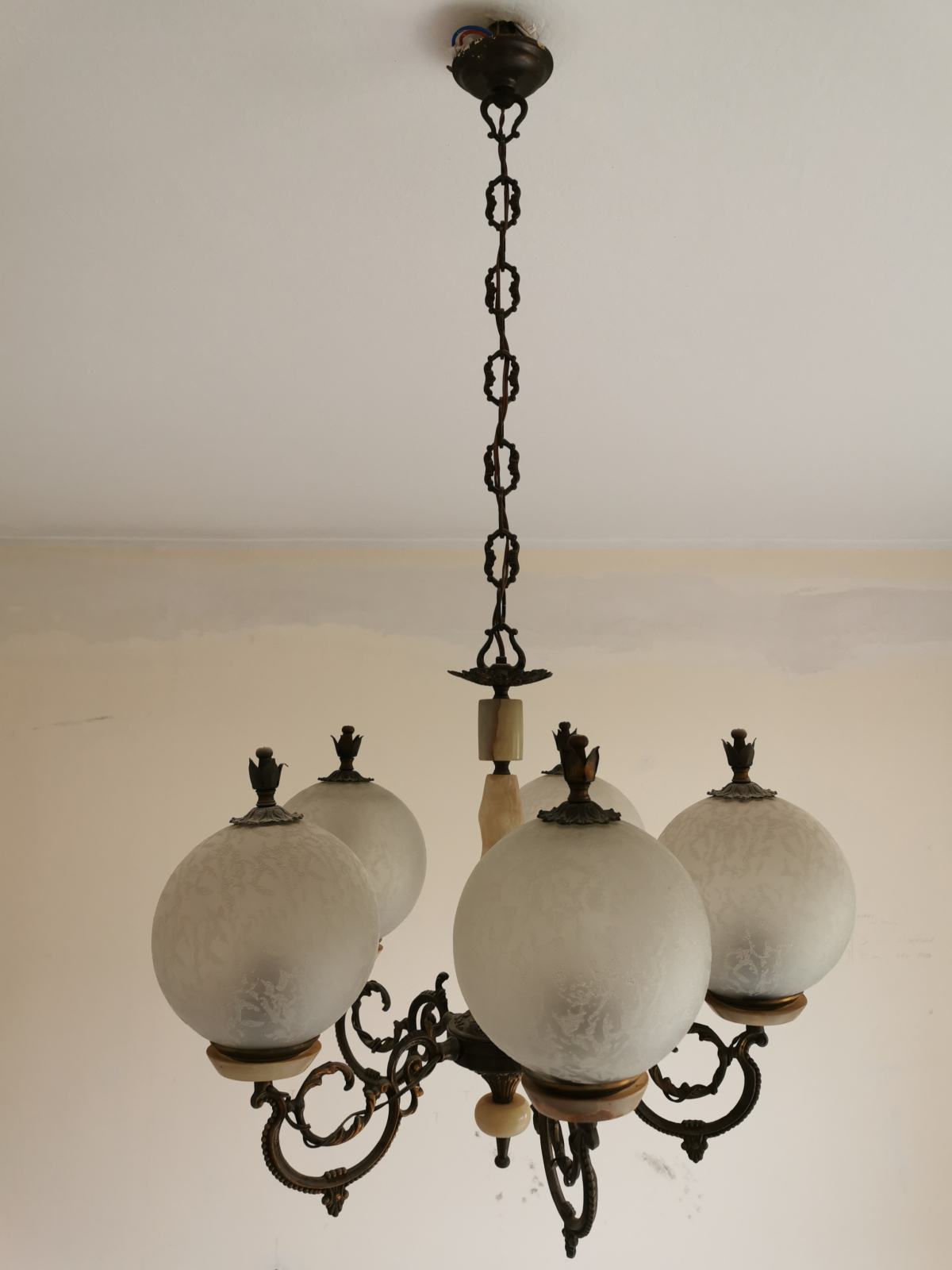 Vintage, retro lestenec - stropna luč