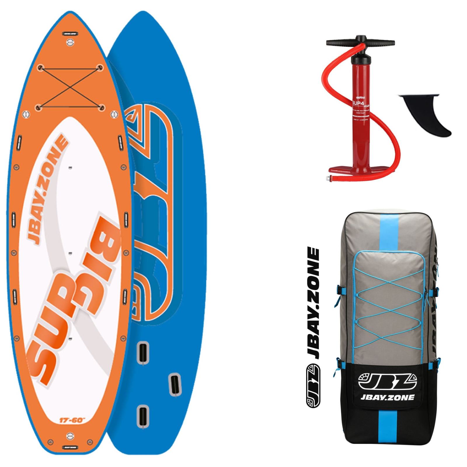 JBay.Zone SUP 17 Y3 BIGSUP + tlačilka + nahrbtnik